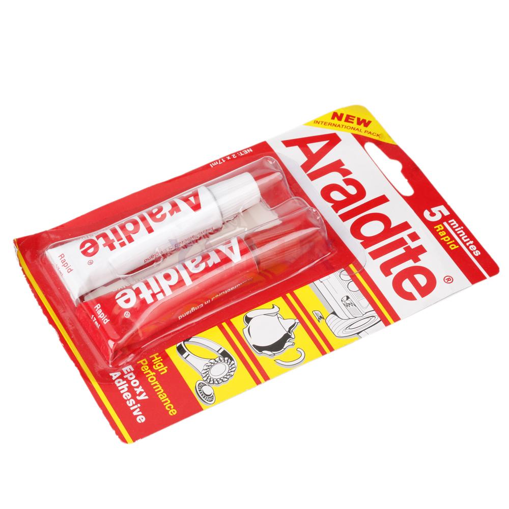 New Advanced Araldite Ab Epoxy Adhesive Glue 5 Mins Rapid Standard Red Package Ebay